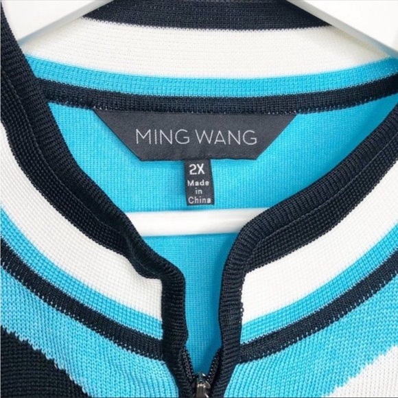 Ming Wang | Jackets & Coats | Ming Wang Knit Zip Front Jacketnwt 2x ...